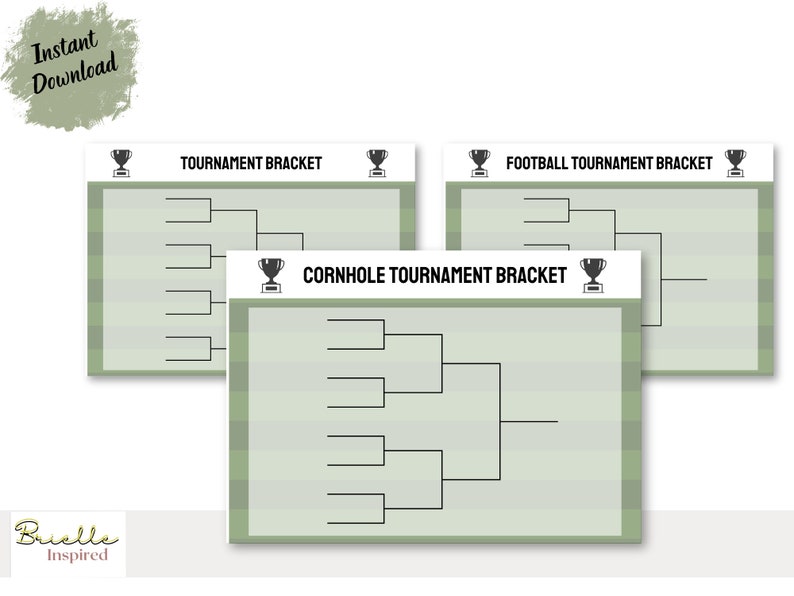 Printable Tournament Bracket Bundle - Etsy