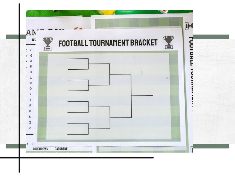 Printable Football Tournament Bracket - Etsy