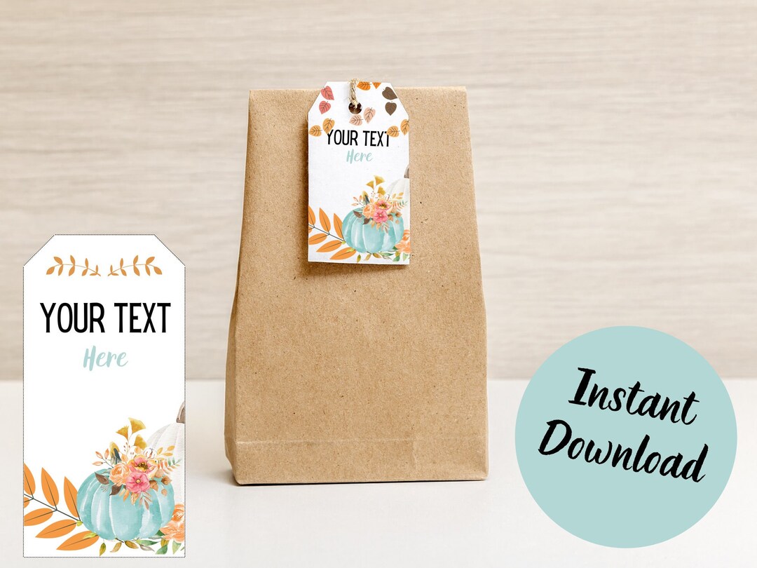 Editable Gift Tags, Pumpkin Spice Theme - Etsy