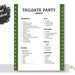 Tailgate Party Football Checklist - Etsy