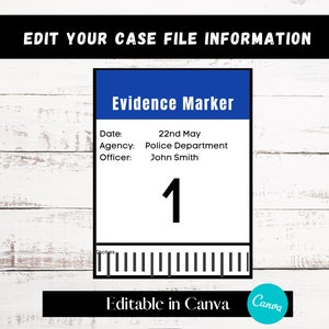 Printable Evidence Markers - Etsy