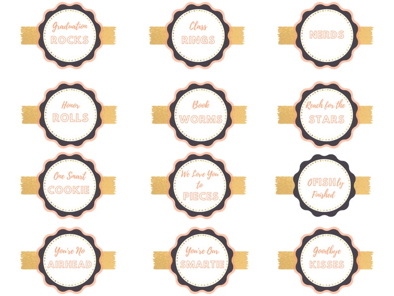 Graduation Candy Buffet Labels, Printable Tent Cards - Etsy