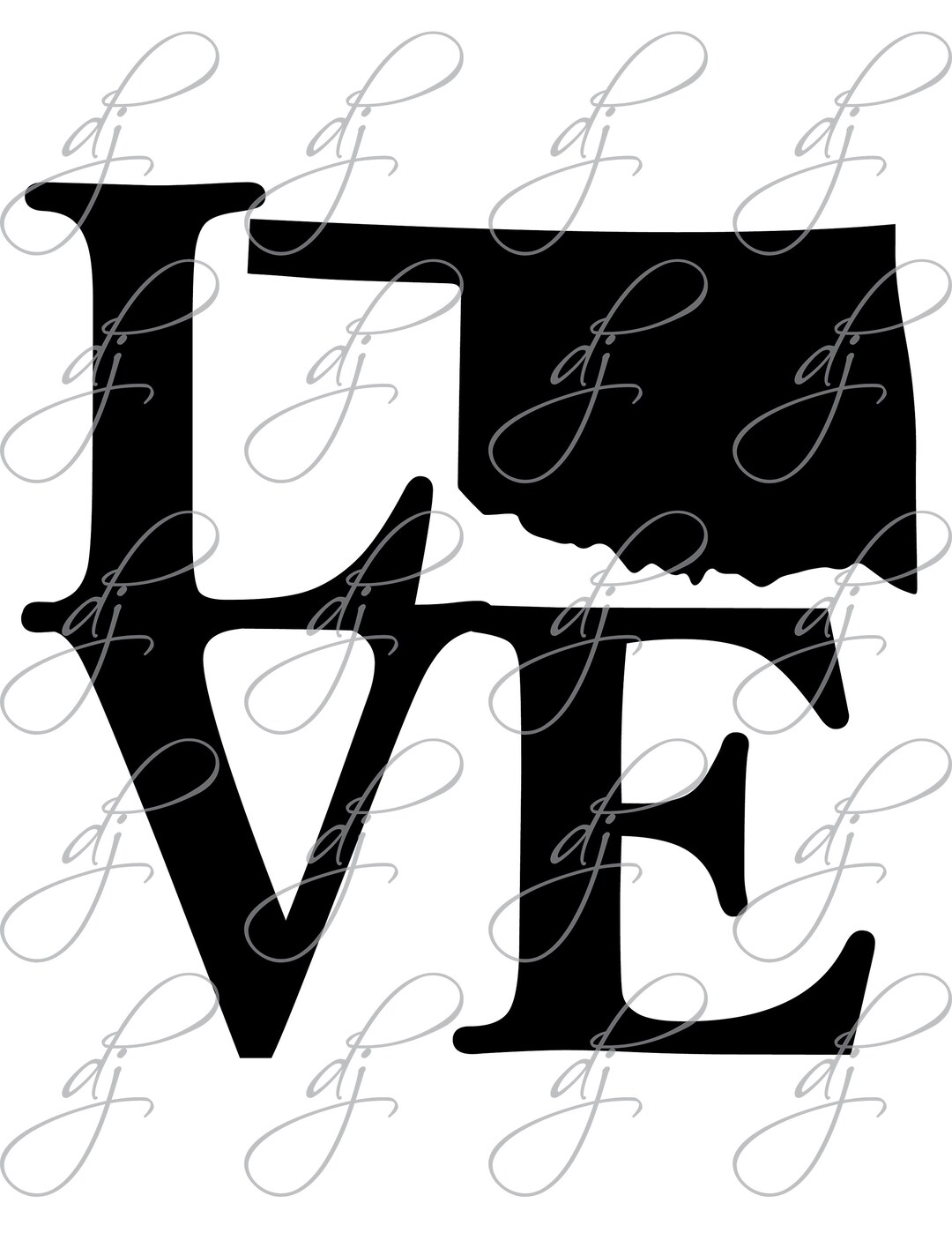 LOVE Oklahoma Cut File - Etsy