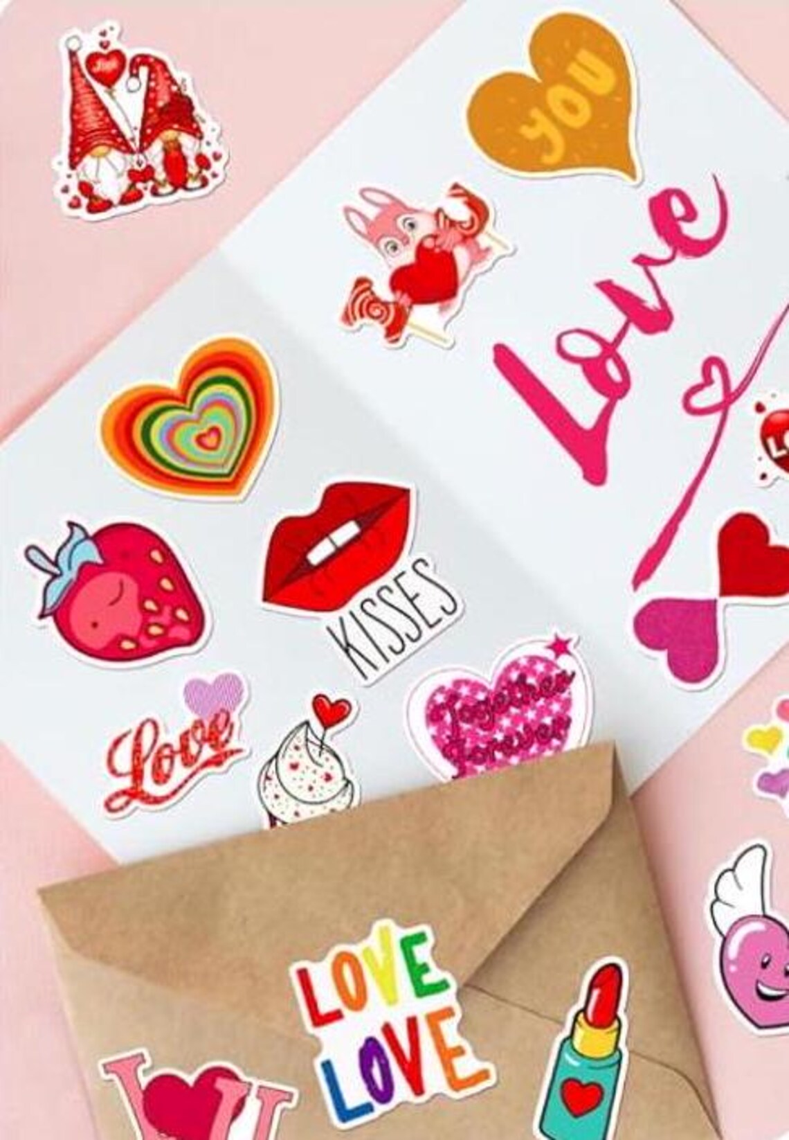 300 Random Valentine's Day Stickers for Kids Classroom, Cute Valentine ...