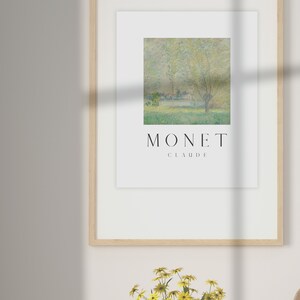 Claude Monet French Poster Wall Art Printable Trees Academia ...