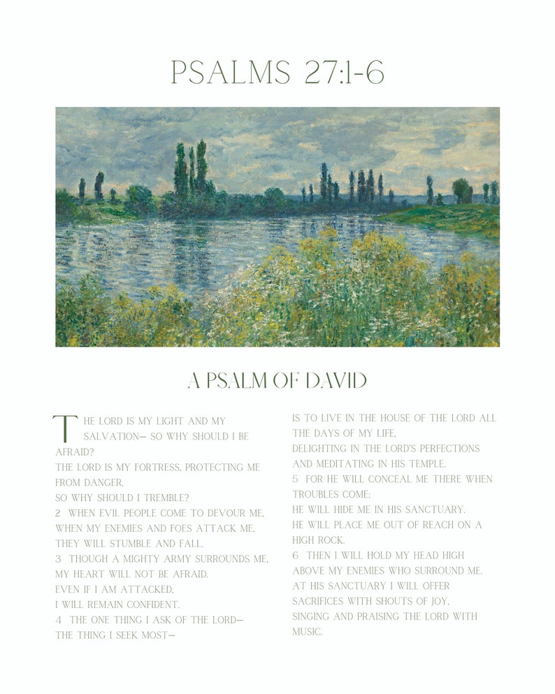 Modern Vintage Bible Scripture Aesthetic Wall Art / Printable / Psalm ...