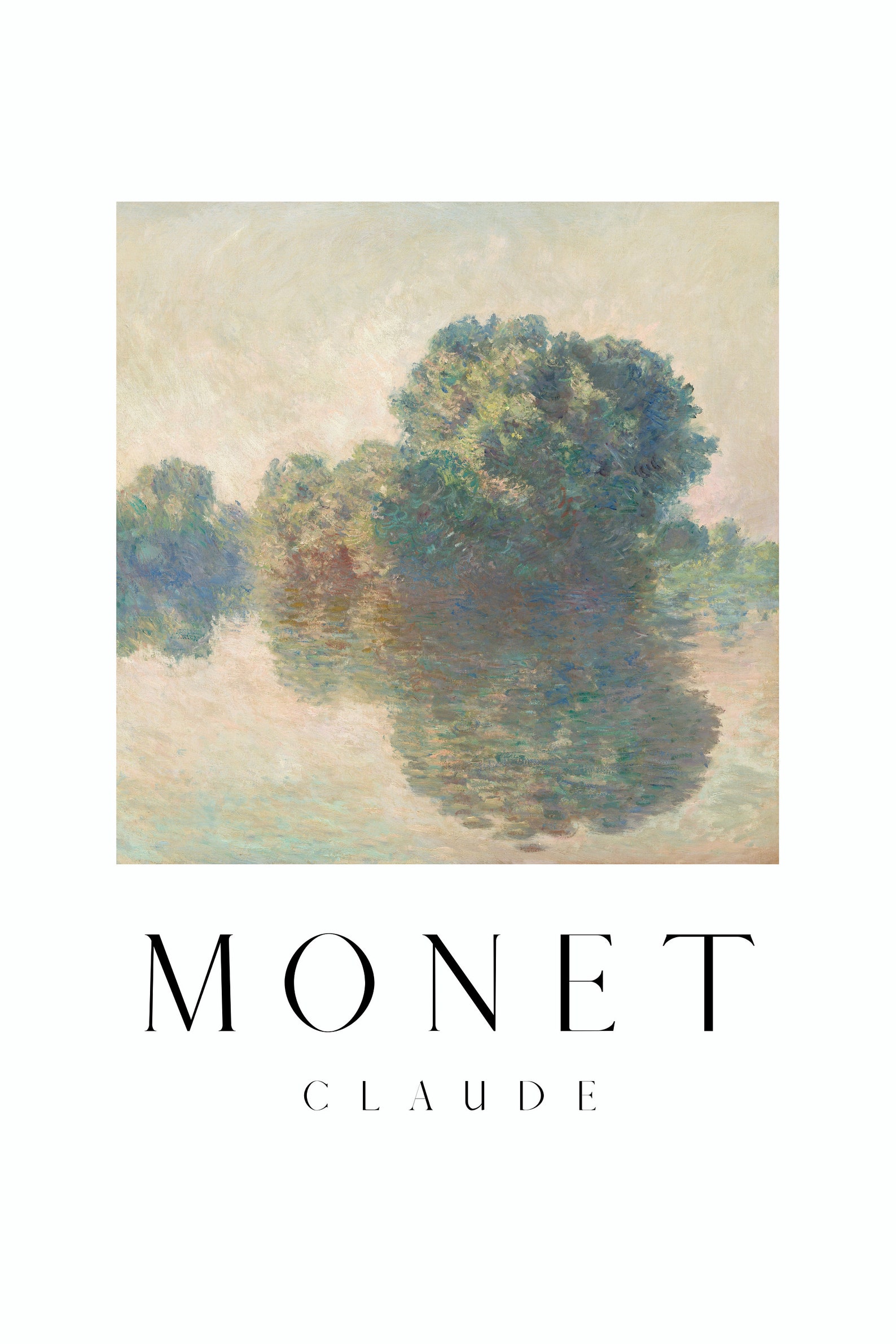 Claude Monet French Poster Wall Art Printable Trees Academia ...