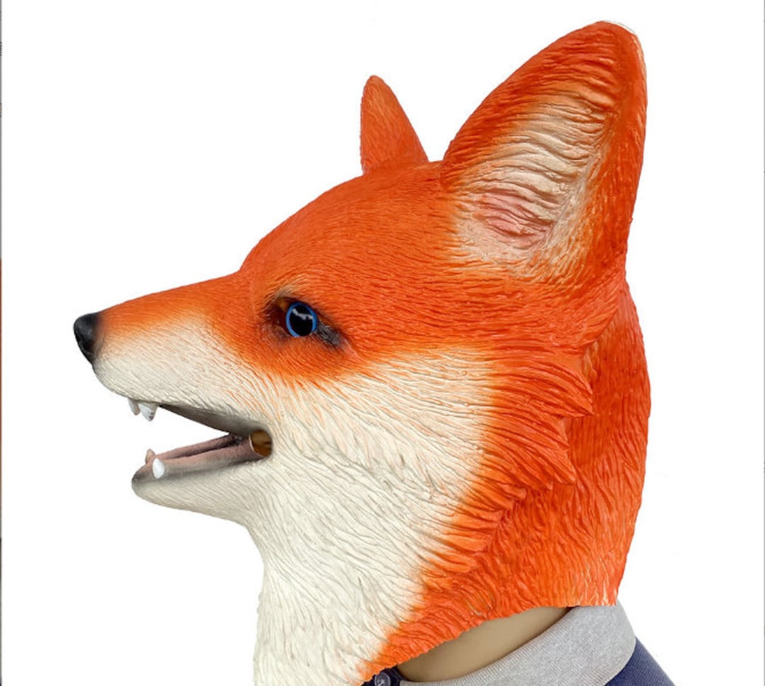 Cute Fox Mask Halloween Christmas Party Head Masks Latex Funny - Etsy