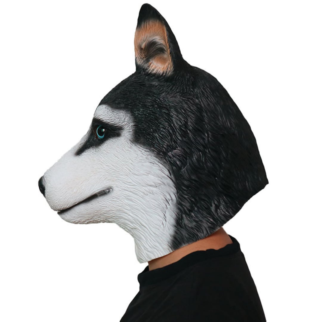 Husky Dog Masks Animal Head Full Face Dogs Mask Halloween Party Cosplay ...