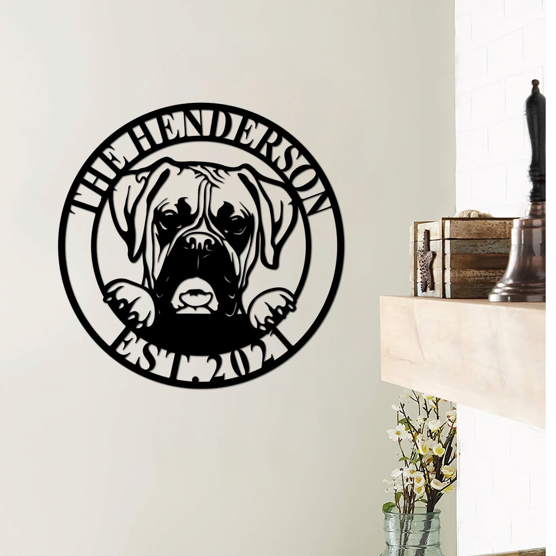 Boxer Custom Metal Sign Boxer Sign Boxer Dog Metal Wall Art | Etsy