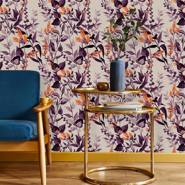 Removable Wallpaper Purple - Etsy