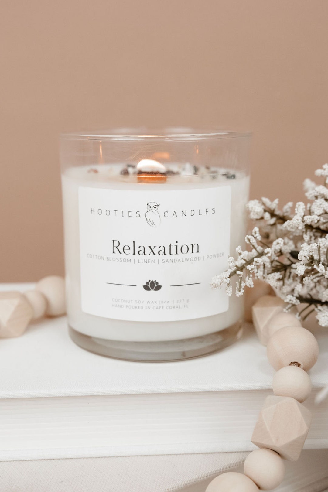 Relaxation Candle: Linen & Ozone Scented 8oz Soy Candle - Etsy