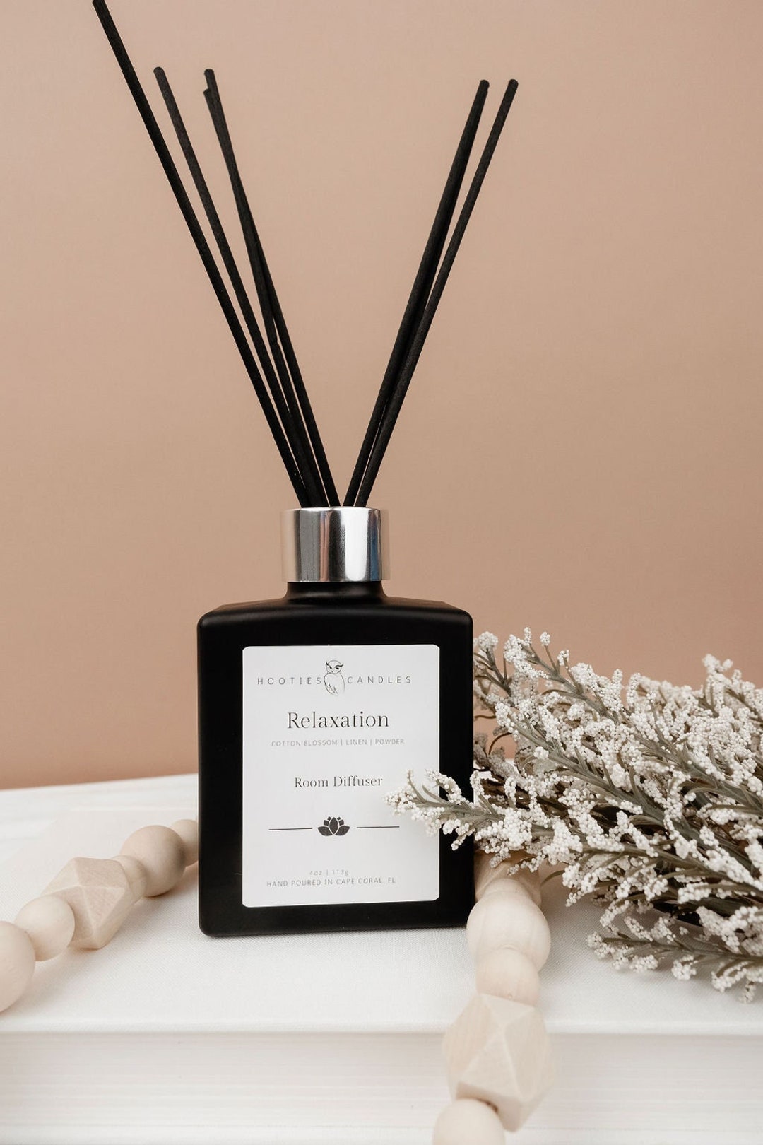 Relaxation Reed Diffuser: Cotton Blossom, Linen & Powder Scent - Etsy