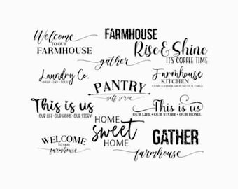 Farmhouse Sign Clipart, Rustic Home Decor, SVG / PNG - Etsy