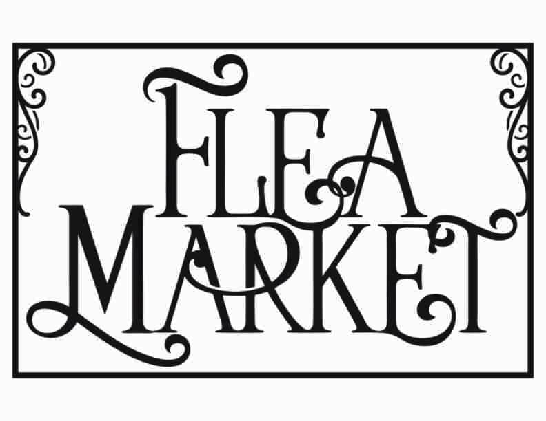 Flea Market SVG | Farmhouse Antiques SVG | Commercial Use SVG | Wood ...