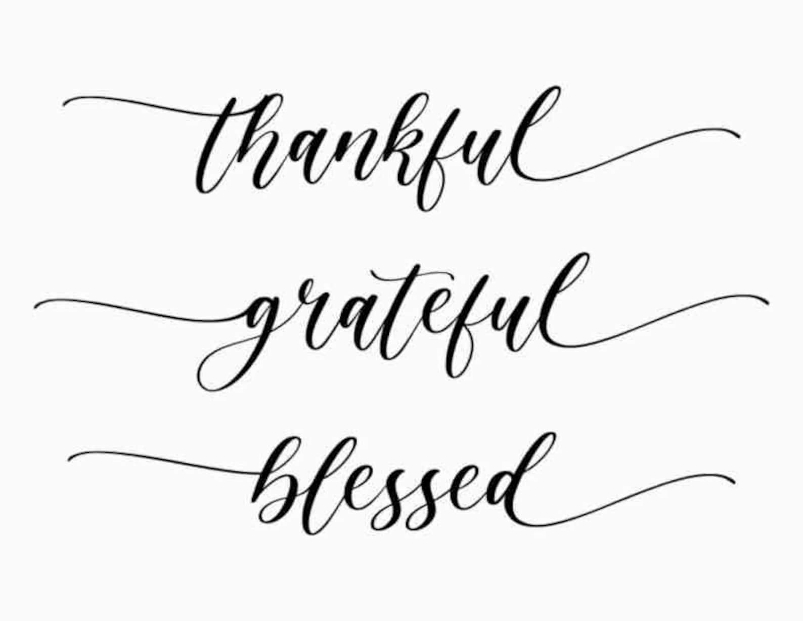 Thankful Grateful Blessed SVG Bundle | Commercial Use | Digital ...