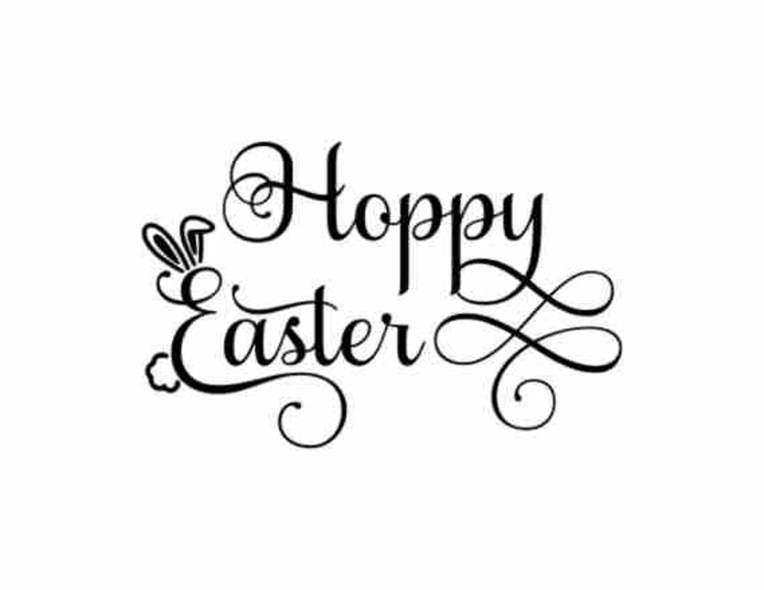 Hoppy Easter SVG, Easter Cut File for Cricut, Silhouette, Cameo Scan N ...