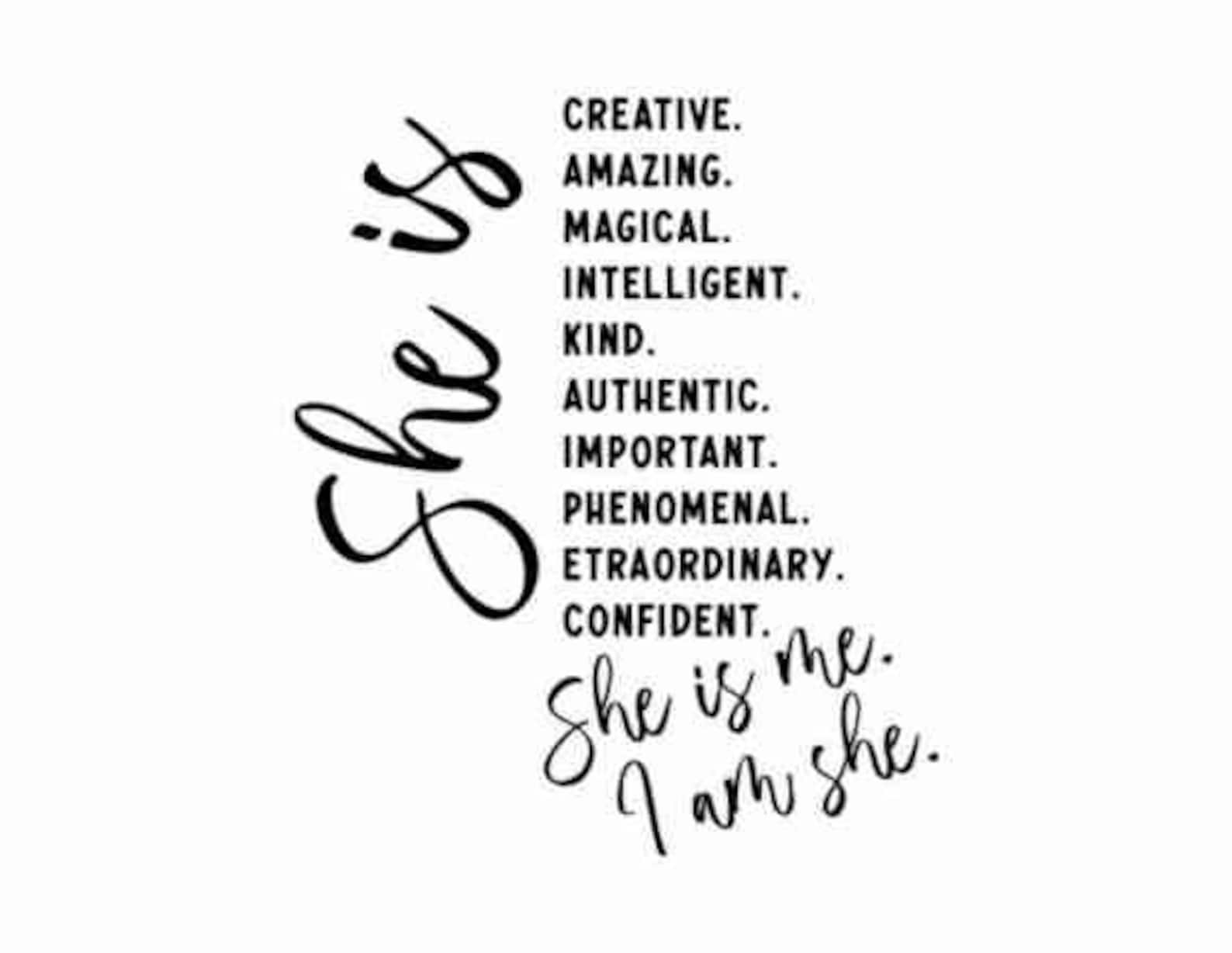 She is Me SVG PNG PDF, Women Affirmation Svg, Black Queen Svg, She is ...
