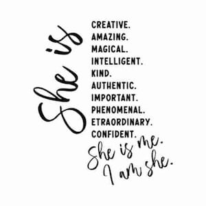 She is Me SVG PNG PDF, Women Affirmation Svg, Black Queen Svg, She is ...