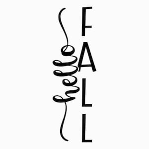 Vertical Hello Fall SVG, Fall Door Sign SVG, Halloween SVG, Digital ...