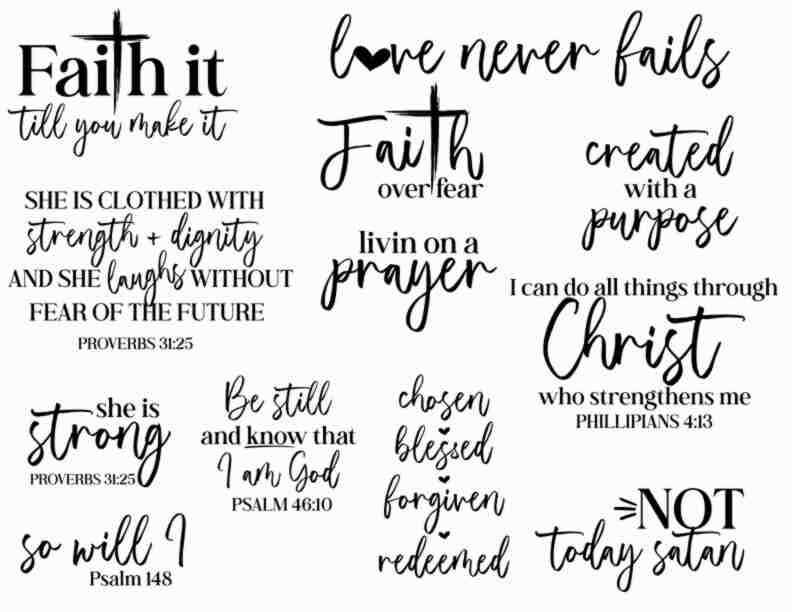 Christian Bundle SVG, Scripture Bundle, Instant Download, Bible Verse ...
