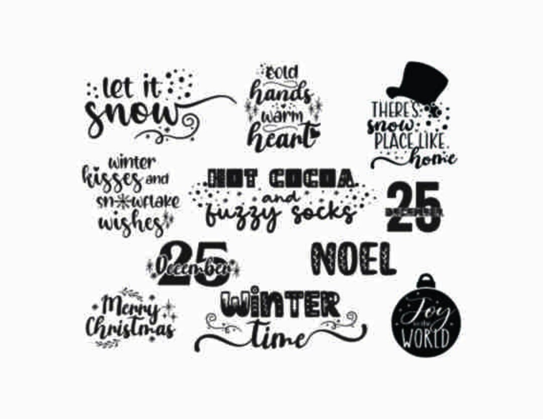 Winter SVG Bundle, Christmas Svg, Winter Svg, Santa Svg, Christmas ...