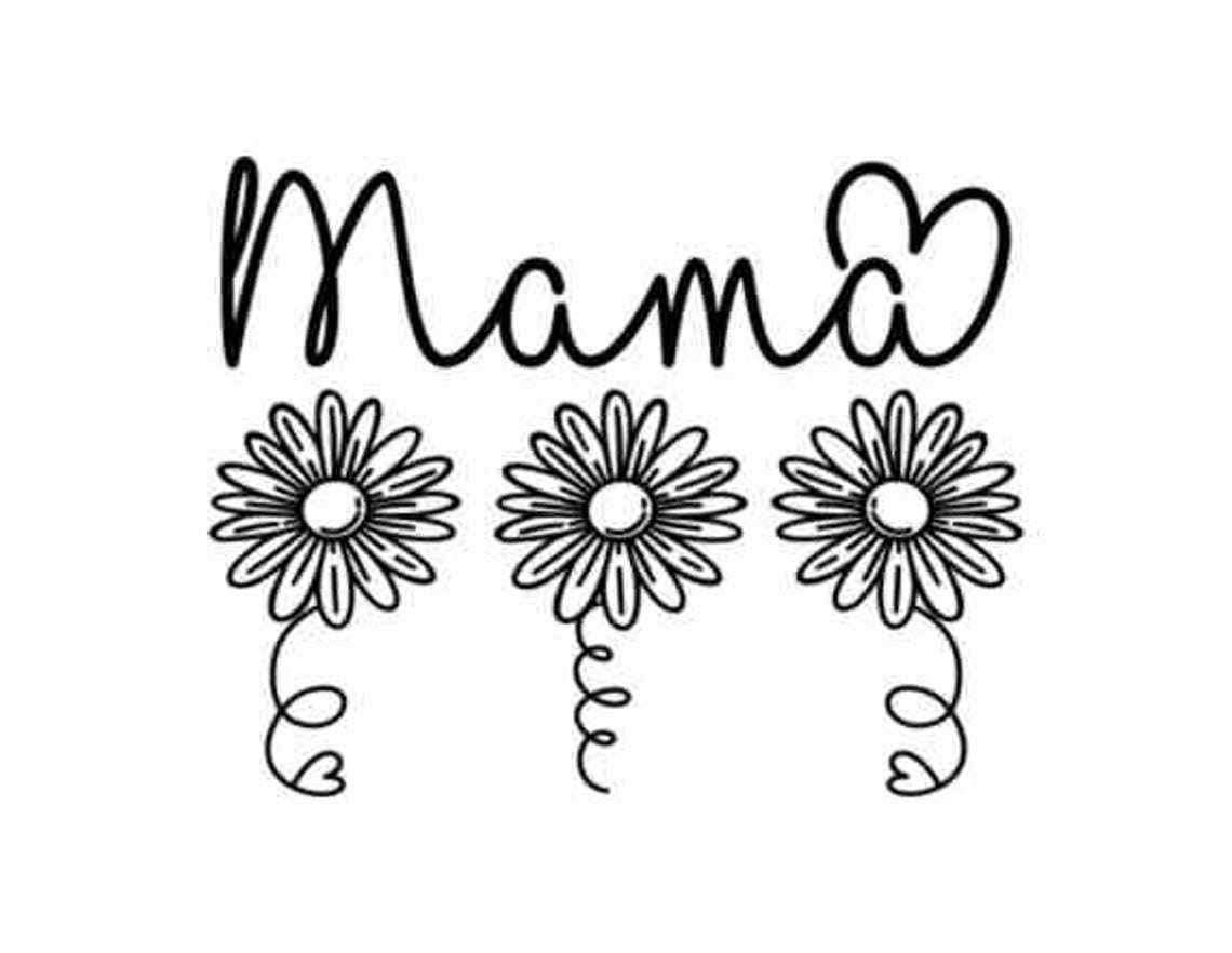 Mama Flower Svg, Mother Svg, Mom Svg, Mothers Day Shirt Svg, Mama Svg ...