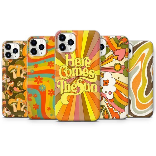 Retro 70s Groovy Floral Phone Case Vintage Hippie Cover for - Etsy