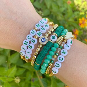 Lucky Charms Bracelet,st Patricks Day Bracelet,homemade Beaded Bracelet ...