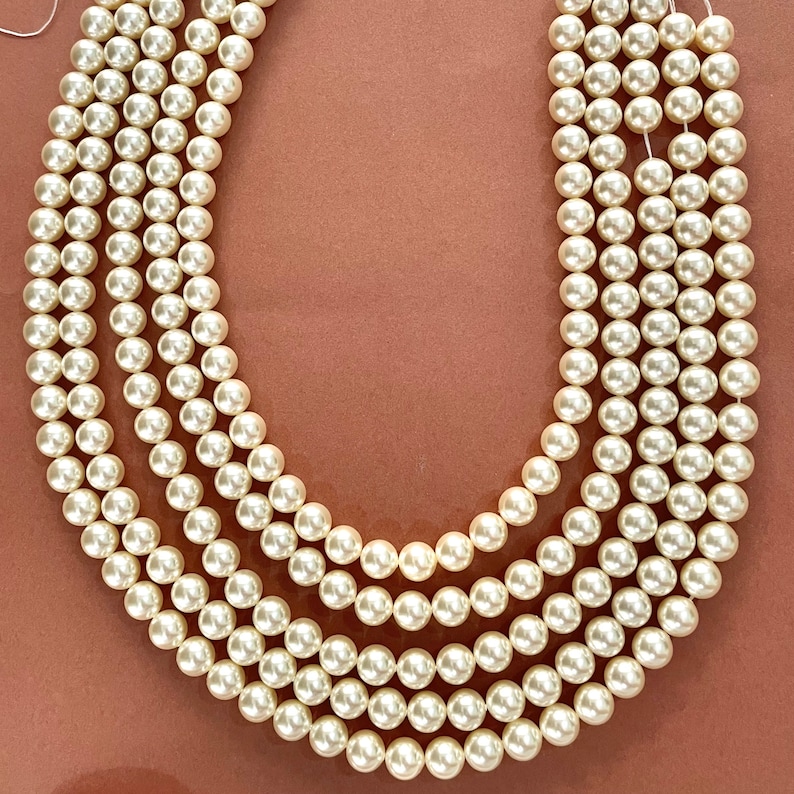 Crystal Cream Pearl (001 620) Genuine Swarovski 5810 Pearls Round Glass ...