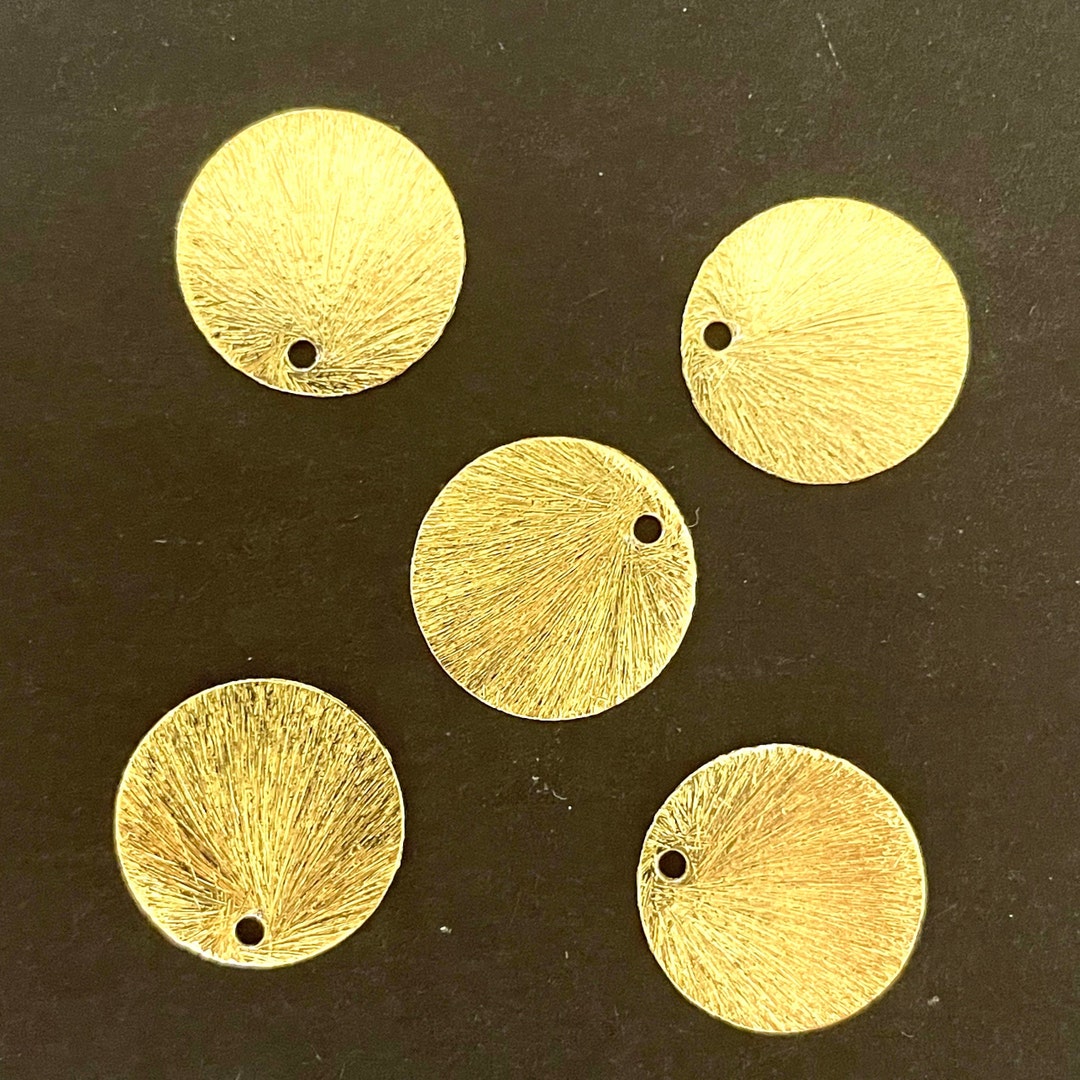 Handmade Copper Flat Round Disc, Gold Finish, Jewelry Findings - Etsy