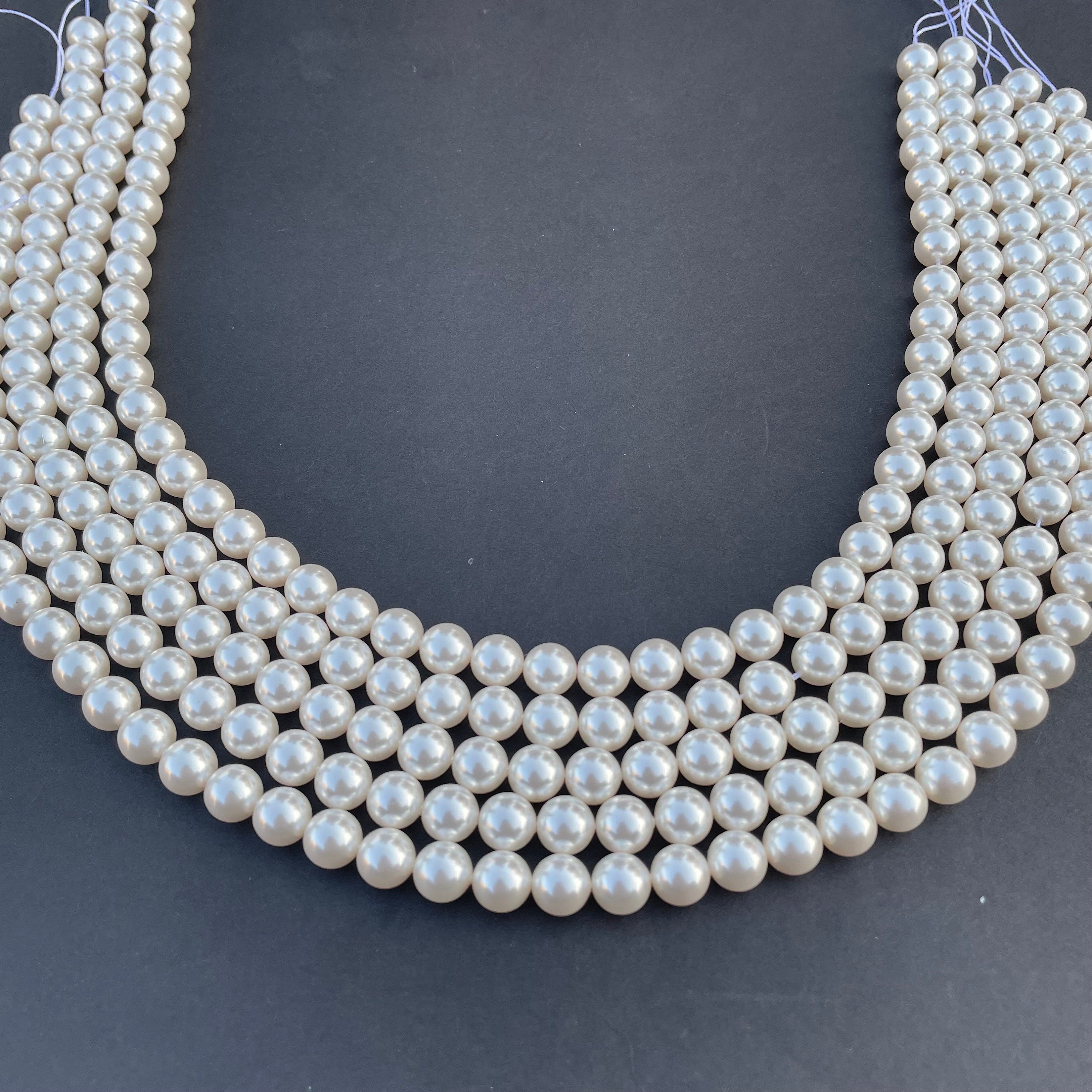Crystal White 001 650 Genuine Swarovski 5810 Pearls Round - Etsy