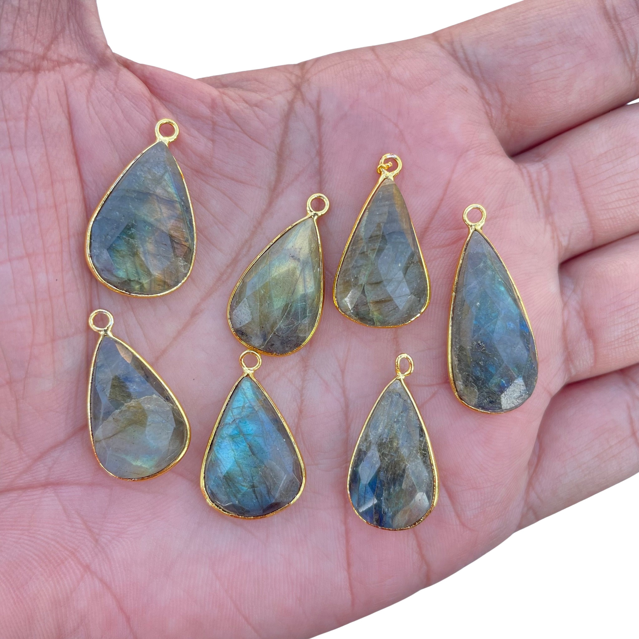 Natural Flashy Labradorite Checker Cut Gemstone , Labradorite Gold ...