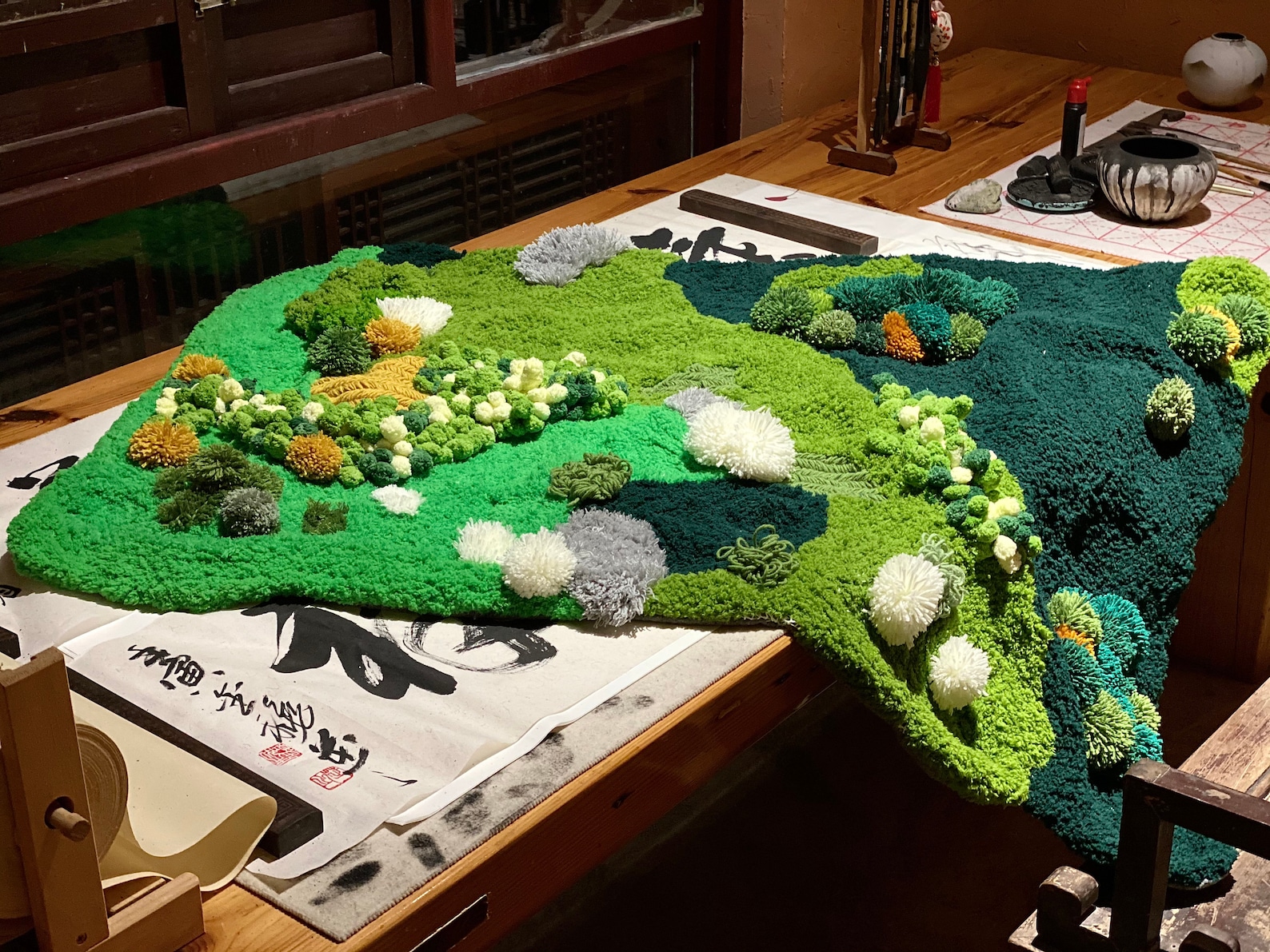 Custom Moss Rughandmade Latch Hook Rugcustomized Rugsart - Etsy