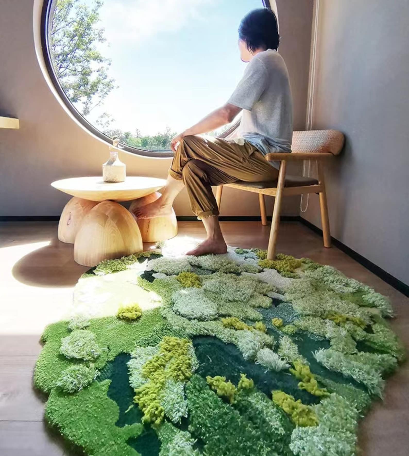 Moss Rugs .handmade Turfted Wool Rugs Carpets for Living - Etsy Australia