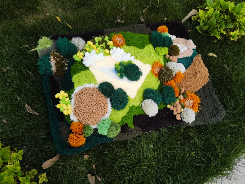 Handmade Latch Hook Rugscustom Moss Rug soft Fluffy Rugs for - Etsy