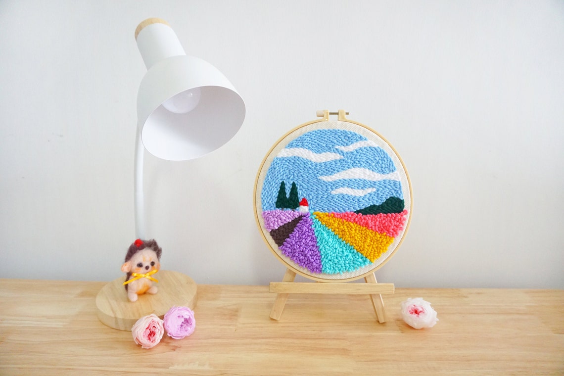 Punch Needle Rug Kit for Beginnersdiy Punch Embroidery Full | Etsy