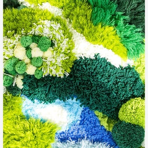 Handmade Latch Hook Rugs,green Moss Rug, Custom Rugs,art Rugs,soft Rug ...