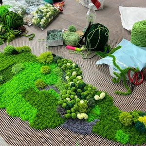 Custom Green Moss Rug,handmade Latch Hook Rug,customized Rugs,art Rugs ...