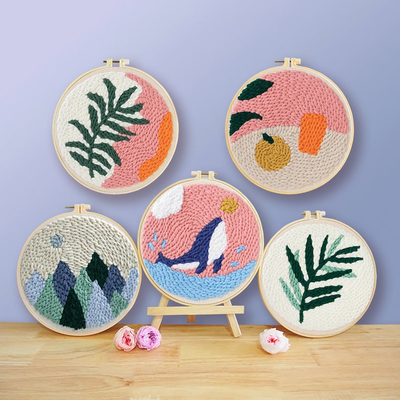 Punch Needle Embroidery Starter Kits Punch Needle Tool - Etsy