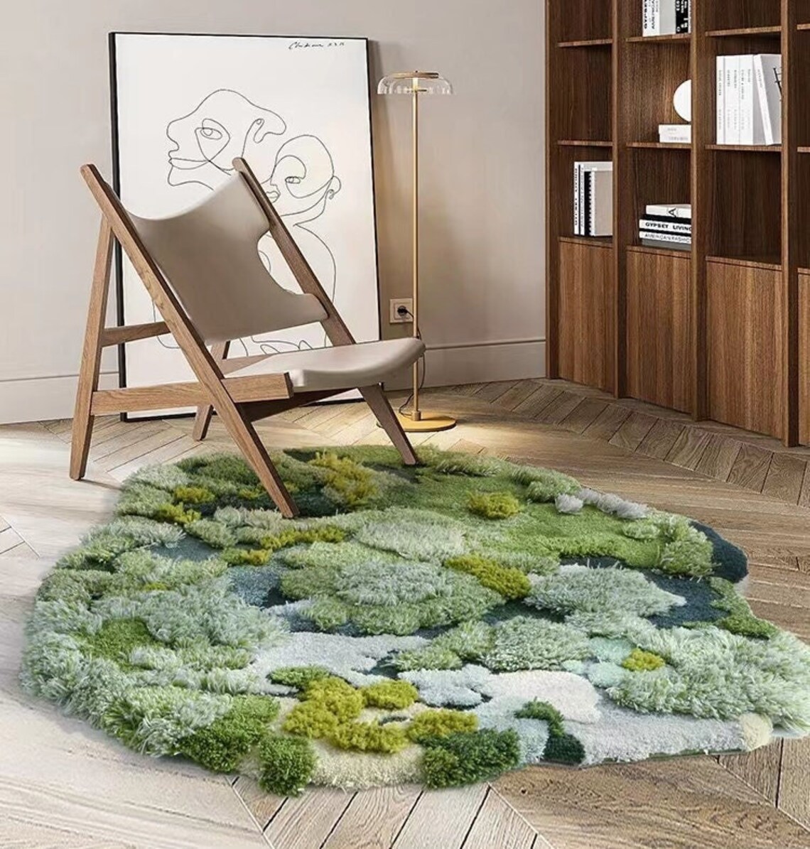 Moss Rugs .handmade Turfted Wool Rugs Carpets for Living - Etsy