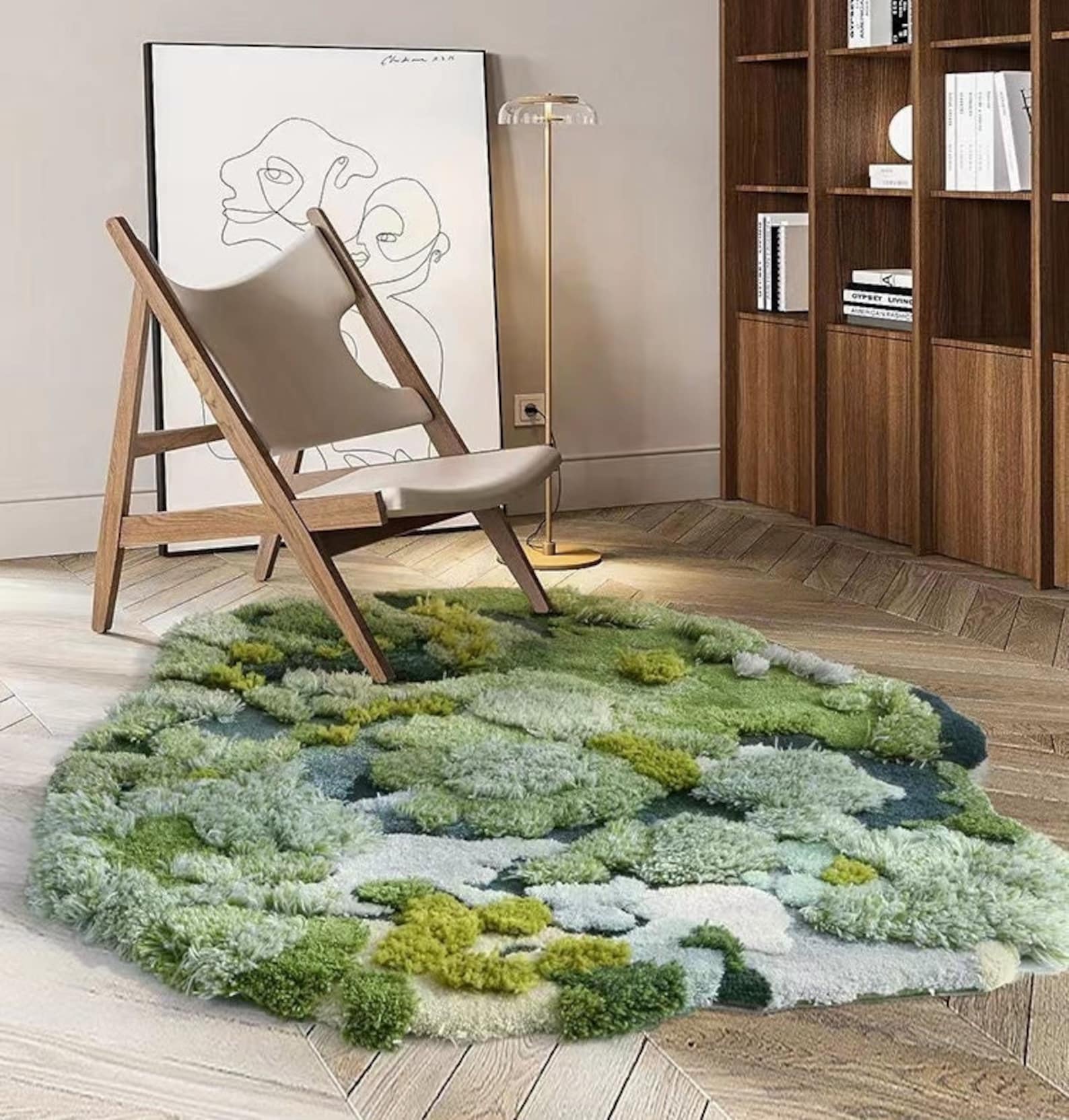 Moss Rugs .handmade Turfted Wool Rugs Carpets for Living - Etsy