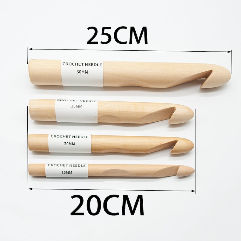 Jumbo Wooden Crochet Hooks 15mm 20mm 25mm 30mm - Etsy