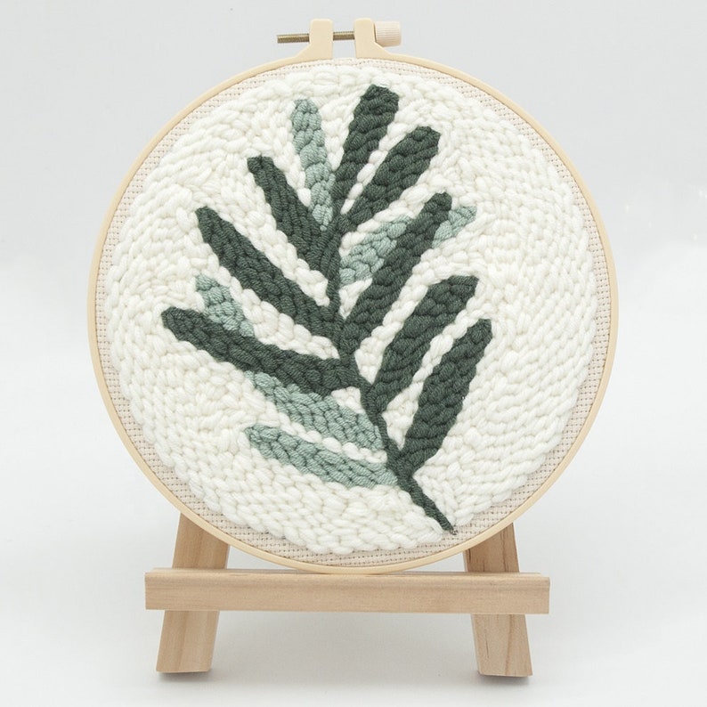 Leaf Punch Needle Kit Punch Embroidery Full Kit With Pattern - Etsy