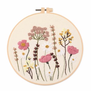 Flowers and Plants Embroidery Starter Kit for Beginners - Etsy