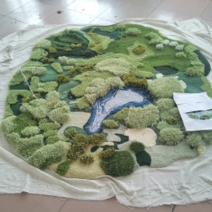Moss and Lake Rugs .handmade Turfted Rugs Carpets for Living Room ...