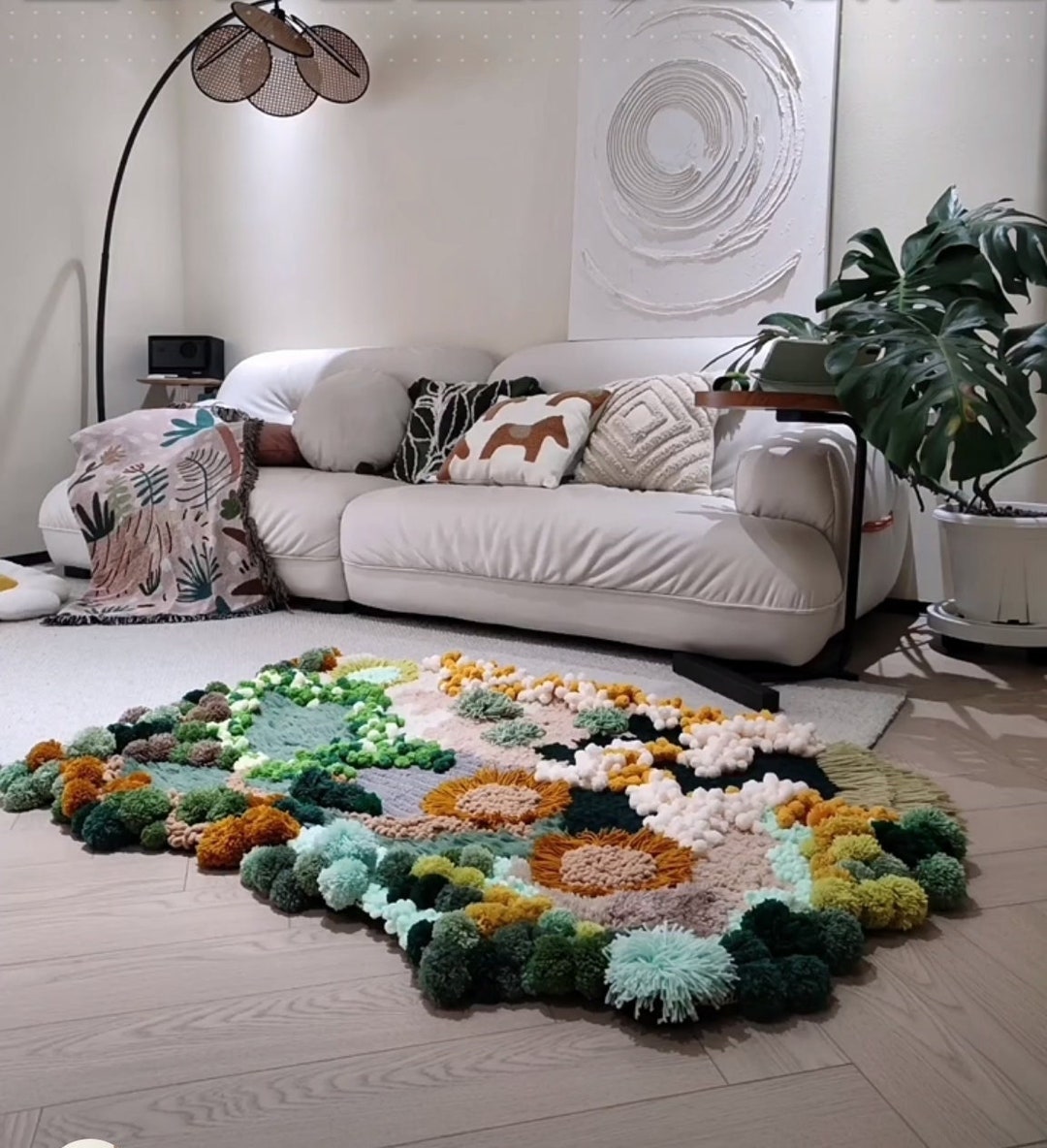 Handmade Latch Hook Rugs,custom Moss Desert Rug,mossy Rugs,art Rugs ...