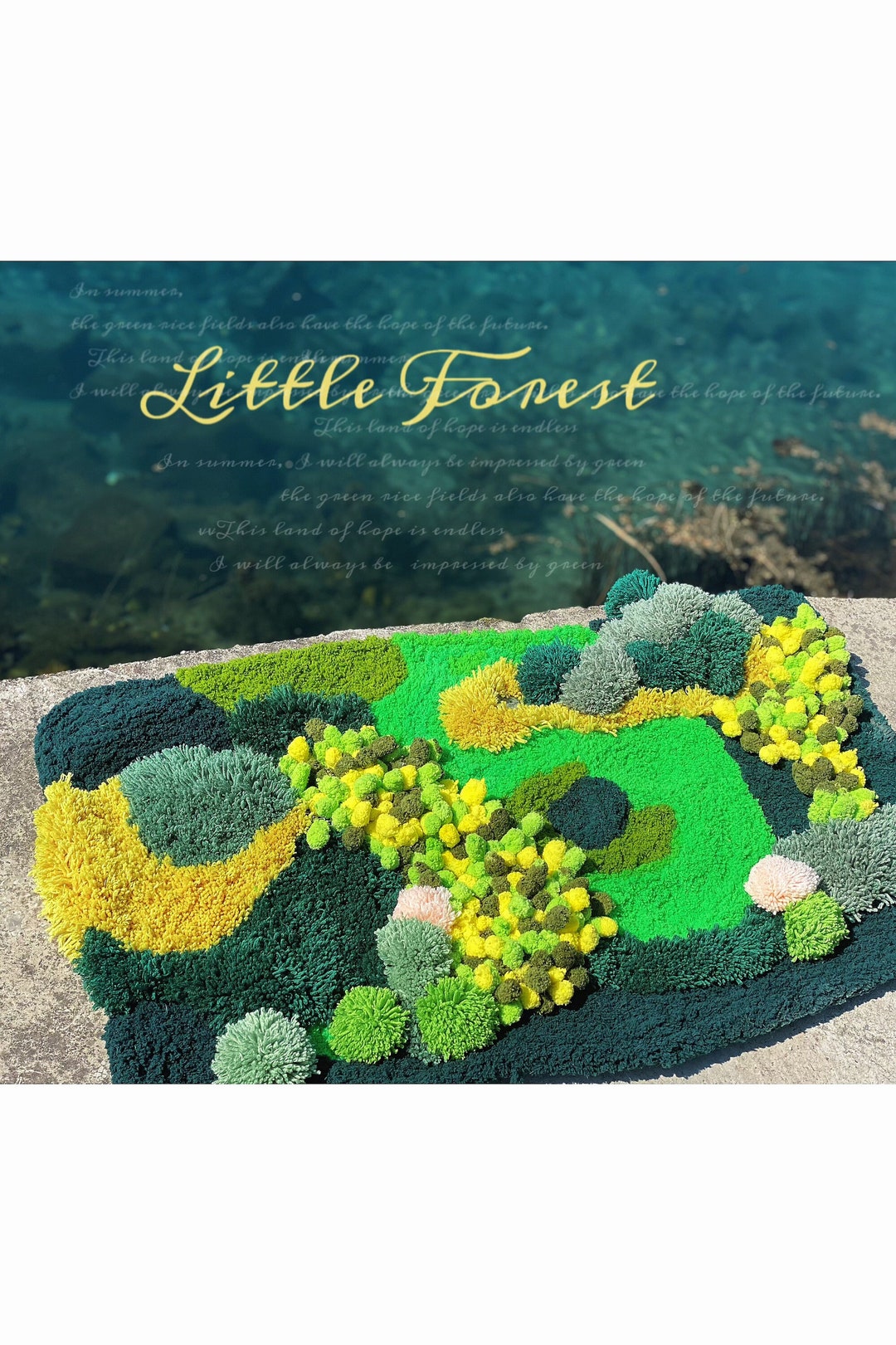 Custom Moss Rug,forest Rug,handmade Latch Hook Rug,custom Rugs,art Rugs ...