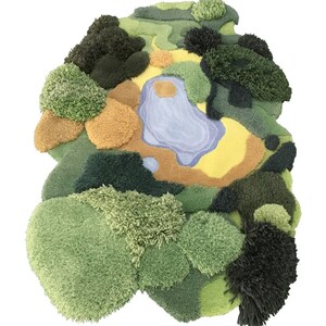 Custom 3D Tufted Area Rugs handmade Wool Rugforest Grass - Etsy