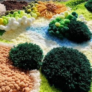 Handmade Latch Hook Rugs,custom Moss Rug ，soft Fluffy Rugs for Kids,art ...